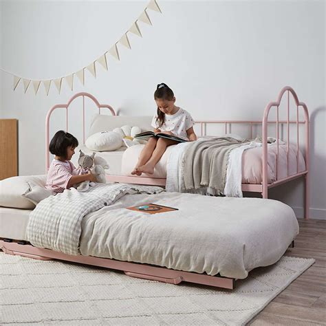 Dixie Day Bed With Trundle Pink Single Bed Mocka
