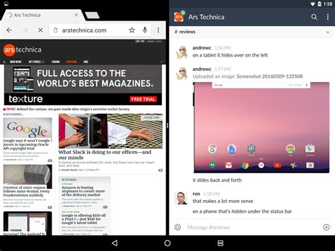 Android Ns Multi Window Multitasking Mode Is A Very Promising Start Ars Technica