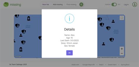 Missing Web Tracker Devpost