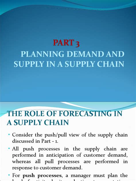 scm part 3 pdf forecasting supply chain