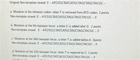 Solved How Many Codons Are In Each And What Are The Names Of Chegg Com
