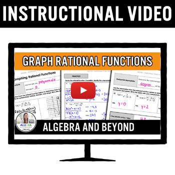 Graphing Rational Functions Lesson Distance Learning By Algebra And Beyond