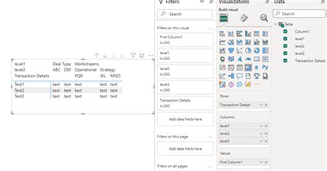 Solved Column Matrix Hierarchies Power Bi Microsoft Fabric Community