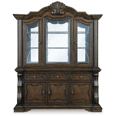 Signature Maylee D947d1 Traditional Dining Buffet And Hutch Walkers Furniture Dining