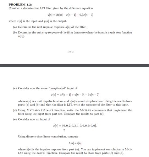 Solved PROBLEM Consider A Discrete Time LTI Filter Chegg