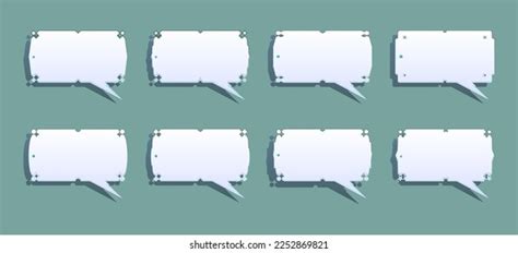 Speech Bubble Distorted Rectangle Vector Illustration Stock Vector