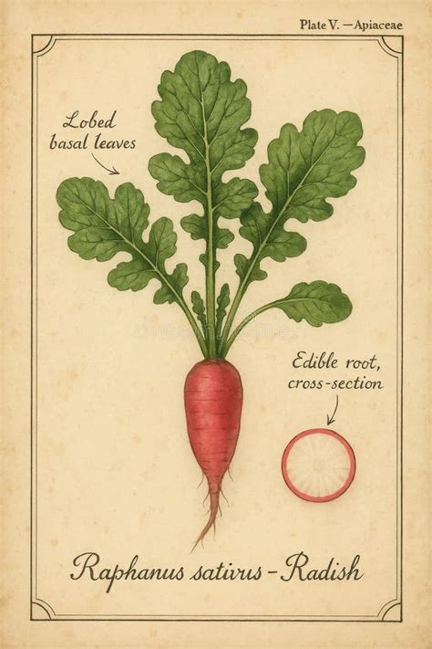 Cultivated Radish Plant Stock Illustrations 304 Cultivated Radish