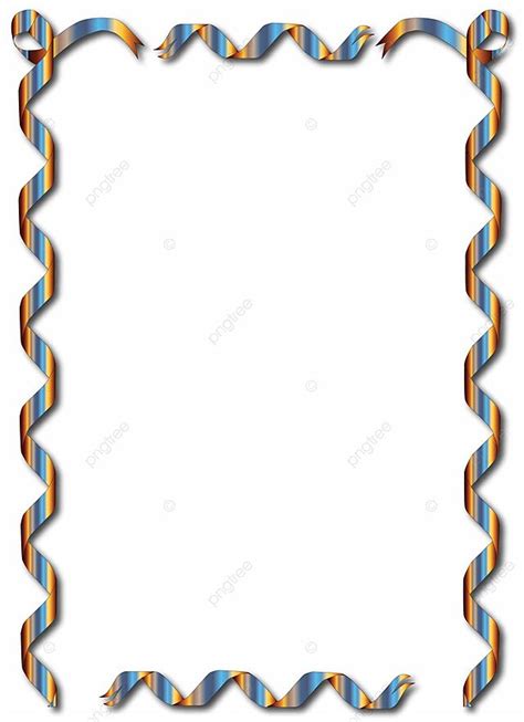 Blue Rainbow Ribbon Border Illustration Satin Christmas Vector Illustration Satin Christmas