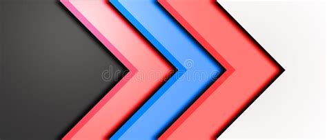 Abstract Red And Blue Arrows On White And Black Space Design Modern