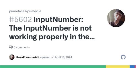 Inputnumber The Inputnumber Is Not Working Properly In The New Version 3510 · Issue 5602