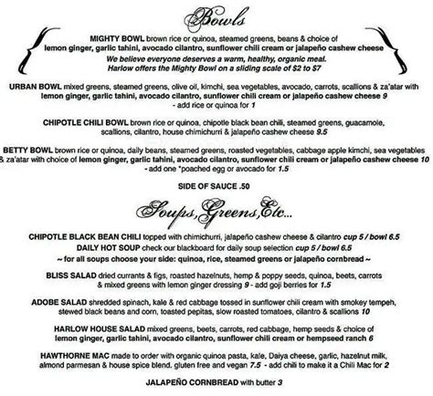 Harlow Menu Menu For Harlow Hawthorne Portland Urbanspoonzomato