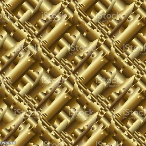 골드 환각 3d 완벽 한 패턴입니다 벡터 추상적인 황금 Bac 0명에 대한 스톡 벡터 아트 및 기타 이미지 0명 금속 기하 도형 Istock