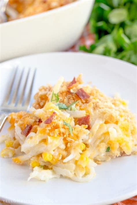 Creamy Potato Corn And Bacon Casserole Easy Holiday Side Dish