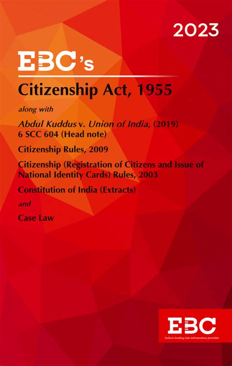 Citizenship Act 1955bare Act Printebook