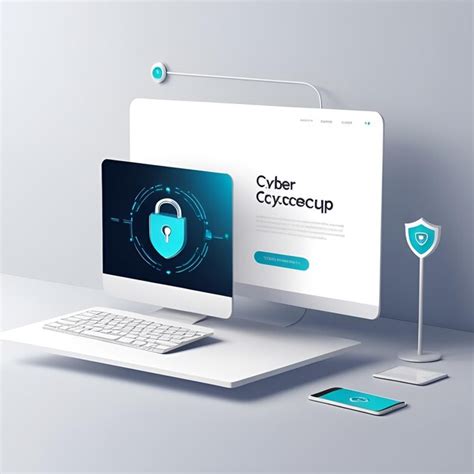 Cybersecurity Concept With Virtual Screen For Secure Internet Access And Data Protection