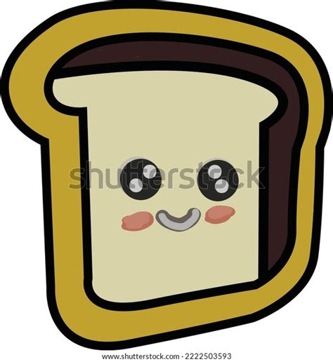 Cute Pan Cute Bread Adorable Bread Stock Vector Royalty Free