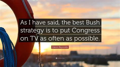 Glenn Reynolds Quote “as I Have Said The Best Bush Strategy Is To Put