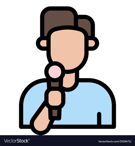 Man Singing Icon Birthday Party Related Royalty Free Vector