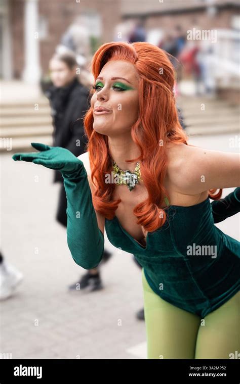 York Uk March 2 2025 A Realistic Female Cosplayer Posing And