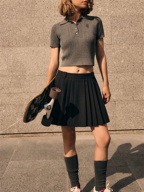 Юбка мини на средней посадке со складками Lichi Online Fashion Store