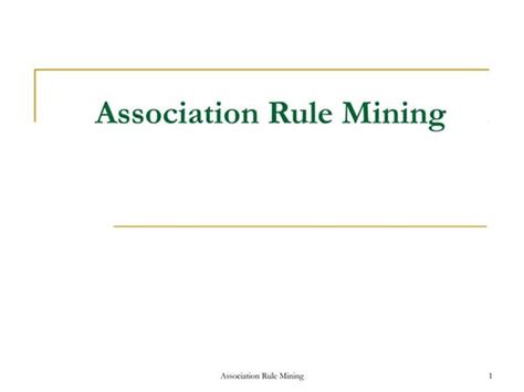 Mining Association Rules In Large Database