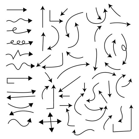 Premium Vector Hand Drawn Arrow Vector Icons Set Sketch Arrow Design For Business Plan And