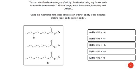 Solved You Can Identify Relative Strengths Of Acidity Of