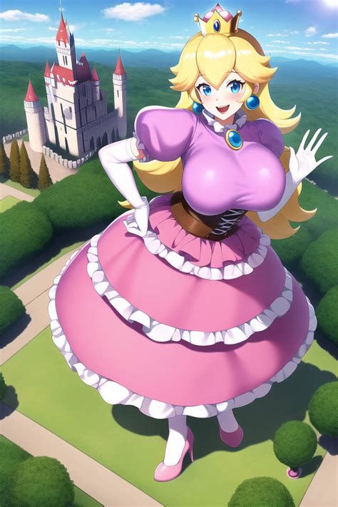 Princess Peach As A Giantess 3 By Red5805 On Deviantart