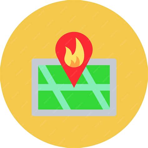 Premium Vector A Map Of The Area Where The Screen Is Showing A Map Of Fire