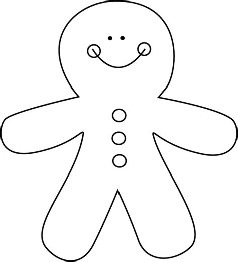 Black And White Gingerbread Man Clip Art Black And White Gingerbread