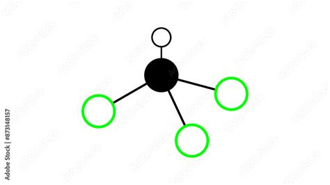 Chloroform Molecule Structural Chemical Formula Ball And Stick Model