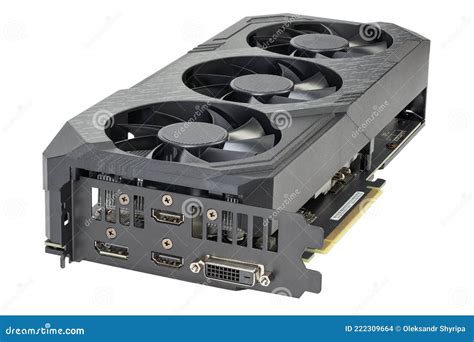 Game Graphics Card Isolated On White Background Mining Card Royalty Free Stock Image
