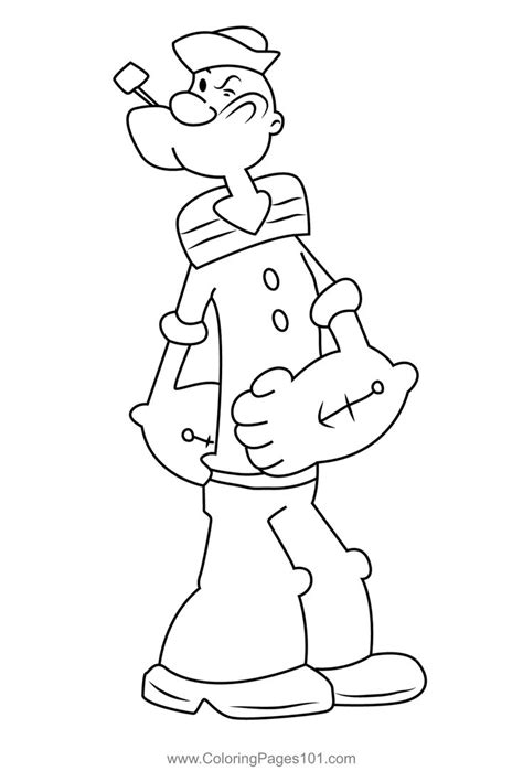 Popeye The Powerful Man Coloring Page Coloring Pages Free Coloring