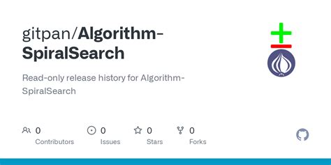 Github Gitpanalgorithm Spiralsearch Read Only Release History For