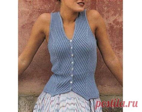 Модные стильные эффектные Подборка летних вязаных жилетов безрука Рукоделие Вязание Постила