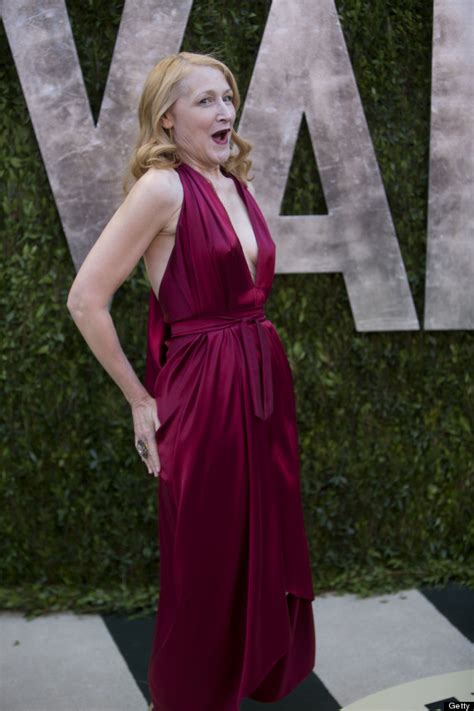 Patricia Clarksons Oscars Look Actress Shows Cleavage And Lots Of Leg At Vanity Fair Party