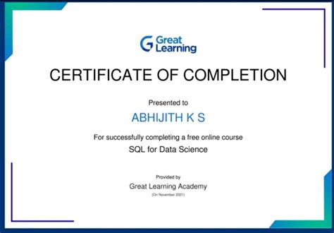 Abhijith K S On Linkedin Sql Dataanalytics Datascience Greatlearning