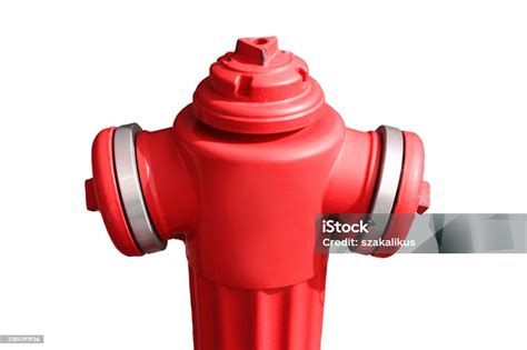 빨간 페인트 소화전은 흰색 배경에 고립되어 있습니다 비상 급수를 위한 새로운 반짝이는 활기찬 밸브 실외 안전을 위한 소방서 자원 공원 및 공공 장소용 밝은 빨간색 소화전