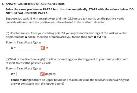 Answered 1 Analytical Method Of Adding Vectors Bartleby Answered 1 Analytical Method Of Adding Vectors Bartleby