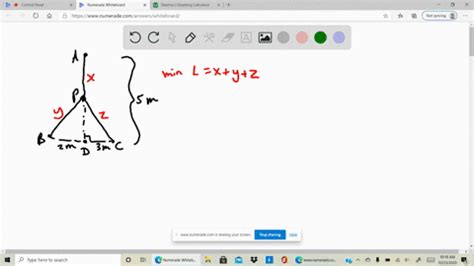 A Point P Needs To Be Located Somewhere On The Line Ad So That The Total Length L Of Cables