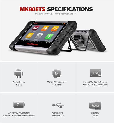 Autel MaxiCOM MK808TS OBD2 Bluetooth Scanner Auto TPMS Relearn Tool