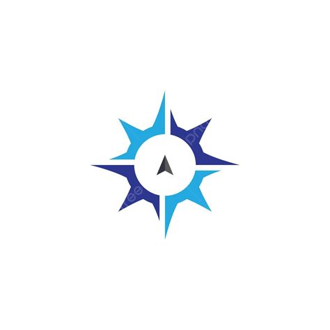 Compass Logo Template Vector Icon Shape Arrow Graphic Vector Shape
