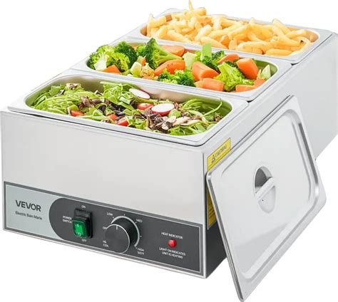 Vevor Food Warmer Commercial Steam Table Countertop Buffet Bain Marie