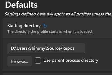 Enable Setting Both Starting Directory And Use Parent Process Directory Issue