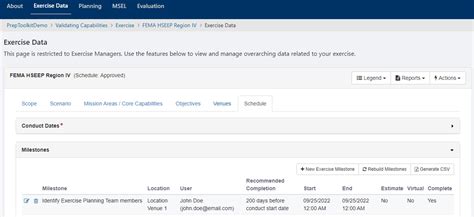 Add Exercise Venues And Data Hseep Exercise Builder Written Guides