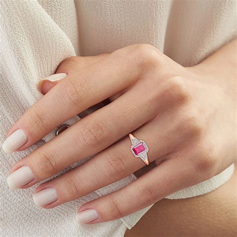 Buy Niassa Ruby Ff 105 And White Zircon 273 Ctw Ring In 18k