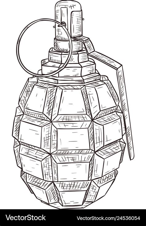Hand Grenade Drawing