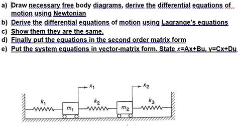 Solved A Draw Necessary Free Body Diagrams Derive The Differential
