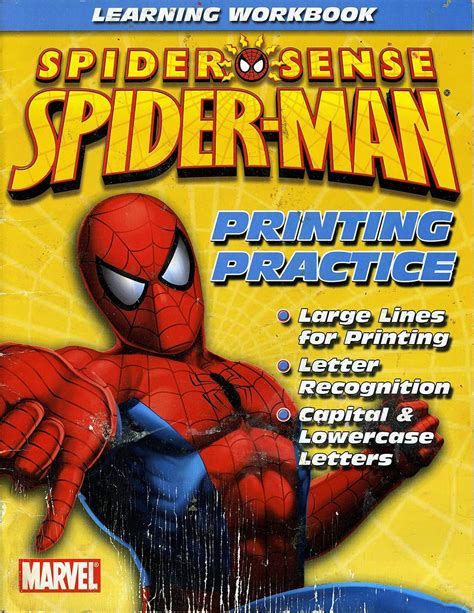 Spider Sense Spider Man Printing Practice Learning Workbook Spider