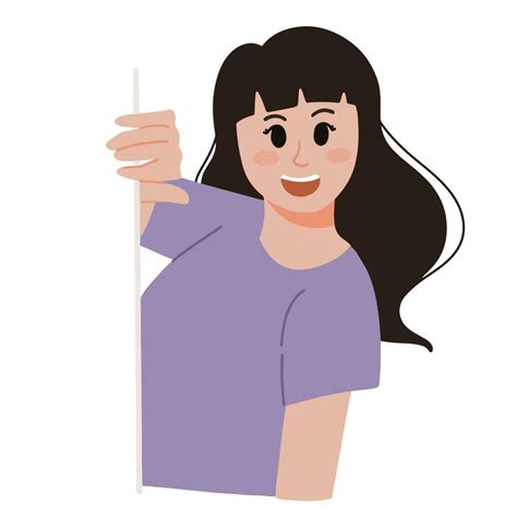 Happy Woman Pop Up Peeking Hello Gestures Illustration 23169111 Vector Art At Vecteezy